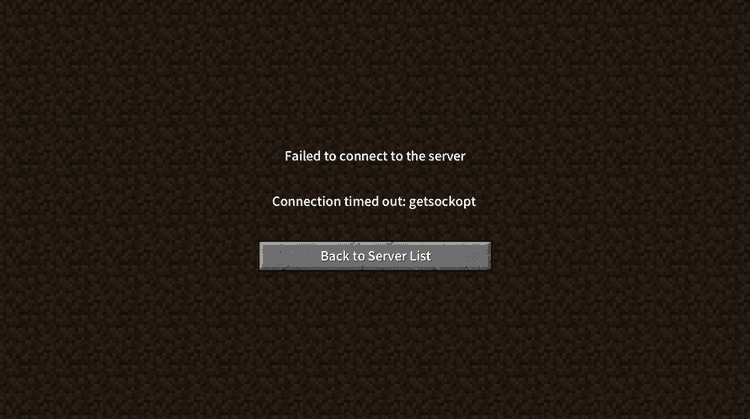 The quickest way to fix Getsockopt Minecraft error